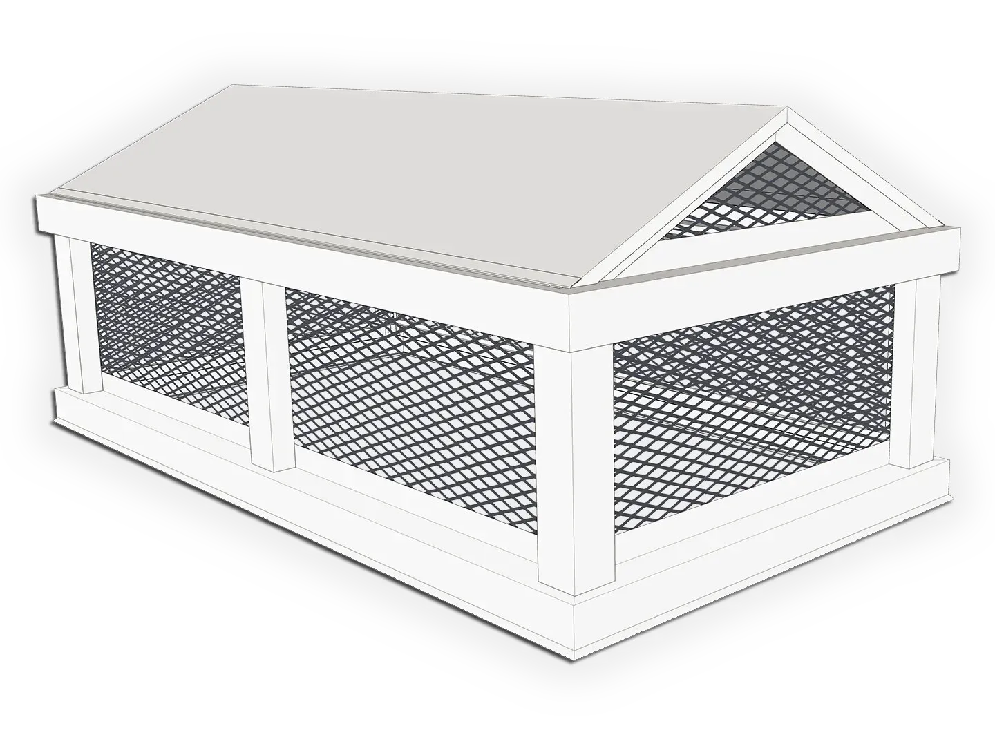 Roman Gable Roof Chimney Cap - Copper, Aluminum, Steel